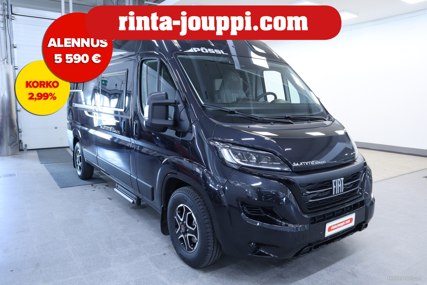 Pössl SUMMIT 600 SHINE, Fiat Fiat 2,2 178 Automaatti Huippuvarusteltu ...